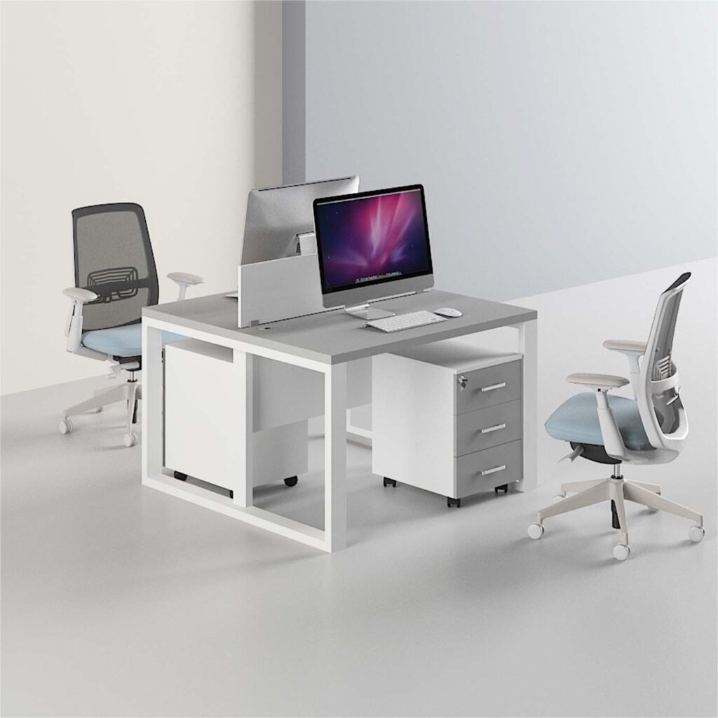 Bella Series 2Cluster Workstation desk 01 - floor2floor